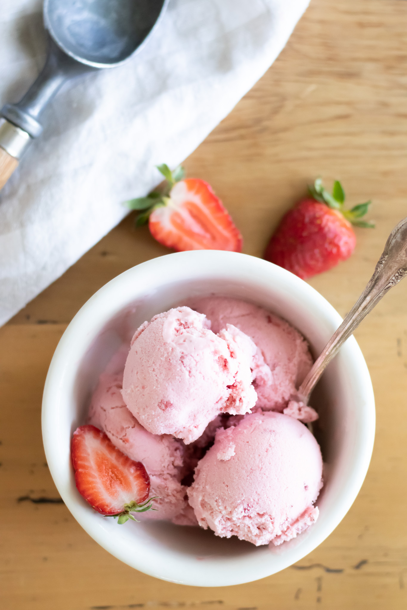 Raw Milk Strawberry Ice Cream Sweetened With Honey - The Homestyle Cottage
