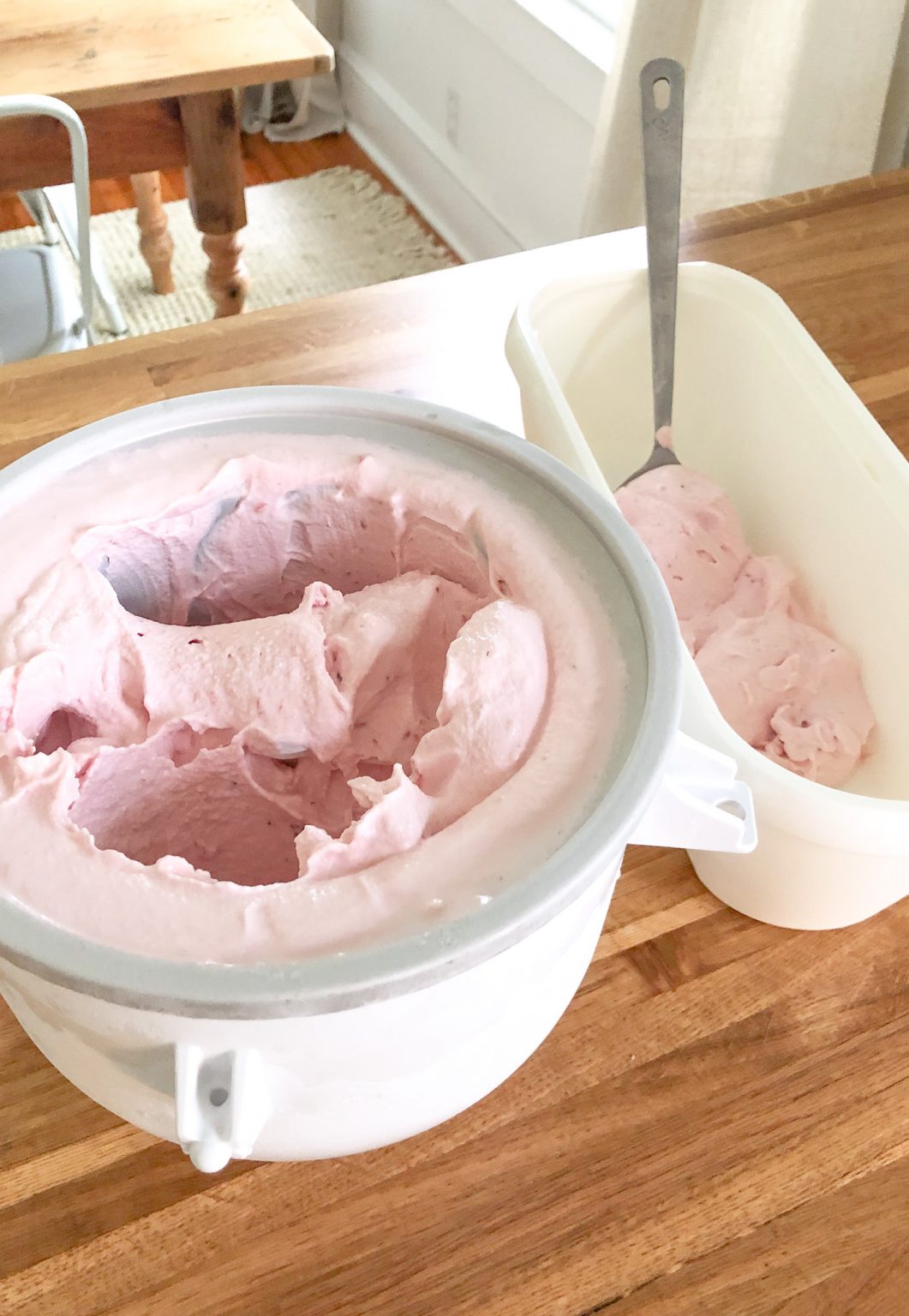 Raw Milk Strawberry Ice Cream Sweetened With Honey - The Homestyle Cottage